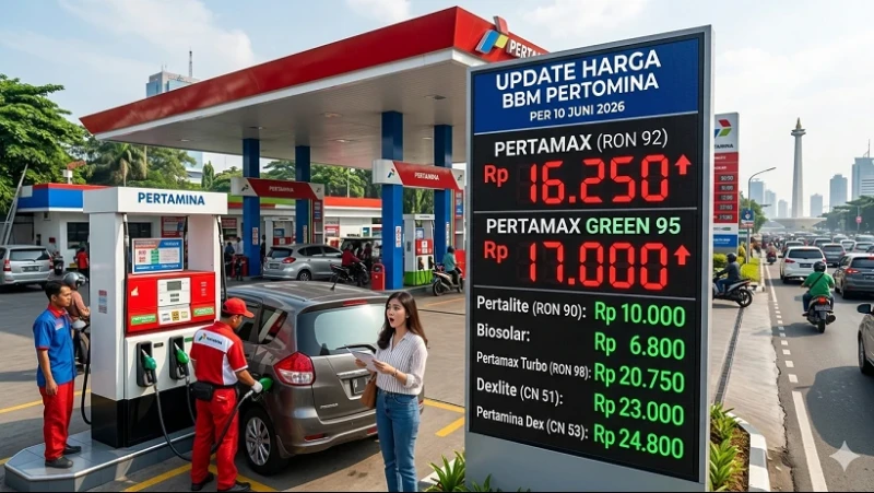 Daftar Harga BBM Pertamina Terbaru Juni 2026: Pertamax Naik, Pertalite ...