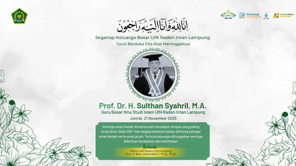 UIN Raden Intan Berduka, Prof Sulthan Syahril Guru Besar Ilmu Studi ...